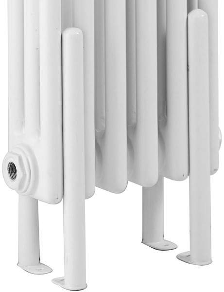 4 x Floor Mounting Radiator Legs (White). Hudson Reed Colosseum U-HX300